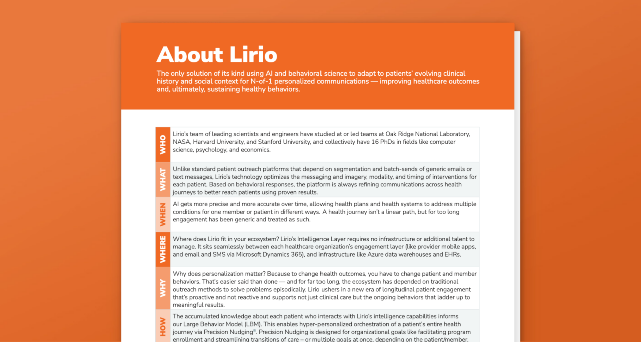 AI-powered Digital Transformation in Healthcare | Lirio